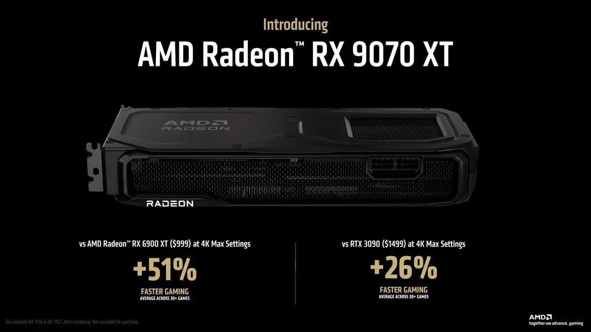 AMD compara Radeon RX 9070 XT com NVIDIA RTX 5070 Ti por US$150 a menos ...