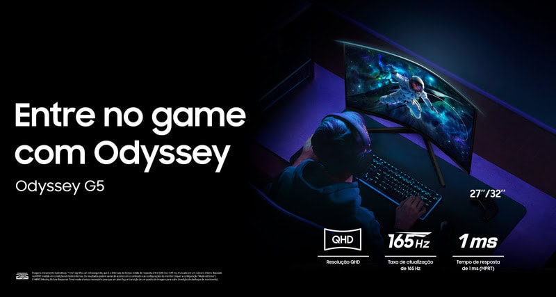 Monitores Samsung Odyssey G5 são lançados no Brasil - Última Ficha