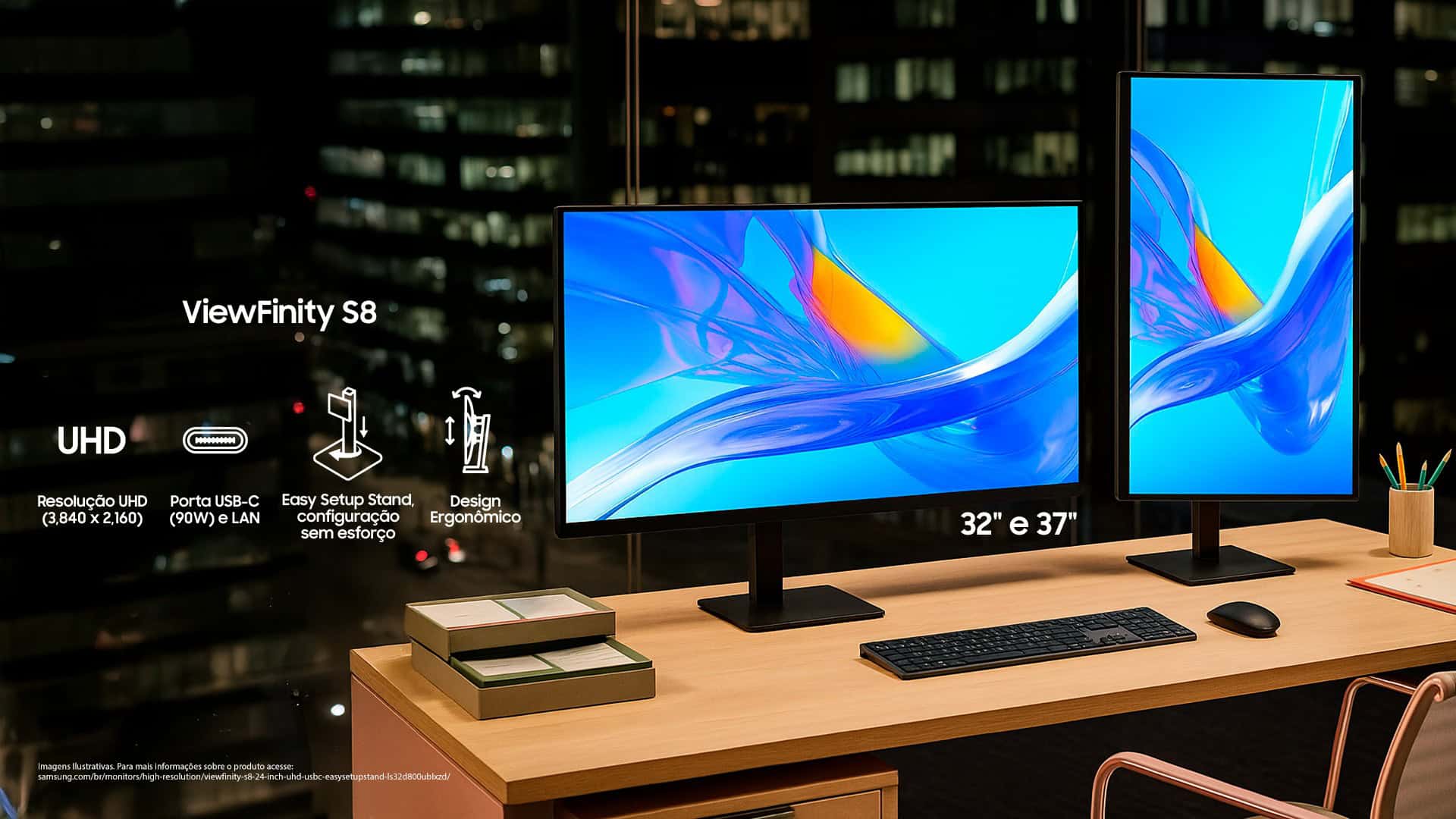 Novo monitor Samsung ViewFinity S8 de 37 polegadas chega ao mercado ...