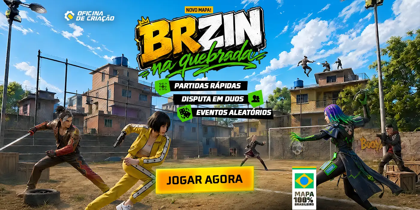 Free Fire recebe modo BRzin na Quebrada inspirado no Brasil